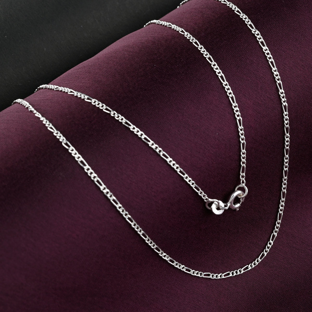 Figaro Silver Chandi Chain for Men and Boys | 925 Sterling Silver 22 ...