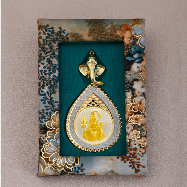 999 Pure silver 10 Grams Shiva/ Shivji silver coin with 22 kt gold Pla