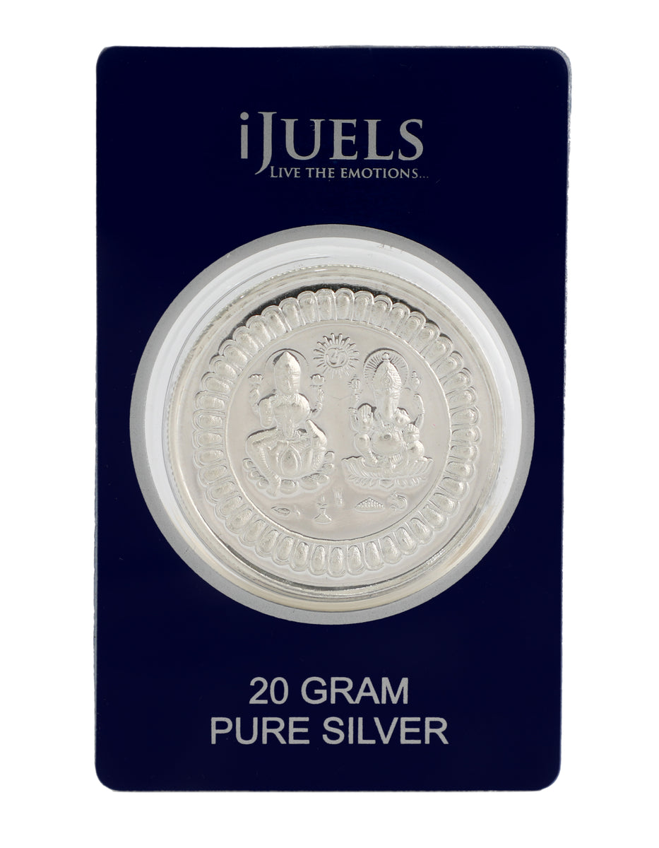 20 Grams 999 Fine Silver BIS Hallmarked 20gm Silver Coin. Temper Proof