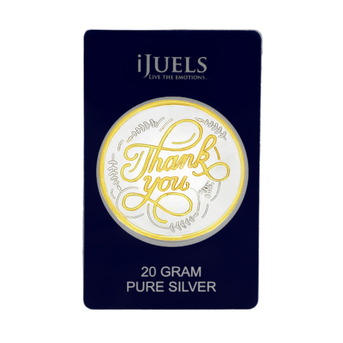 ijuels pure silver 20gm thankyou silver coin with certificate